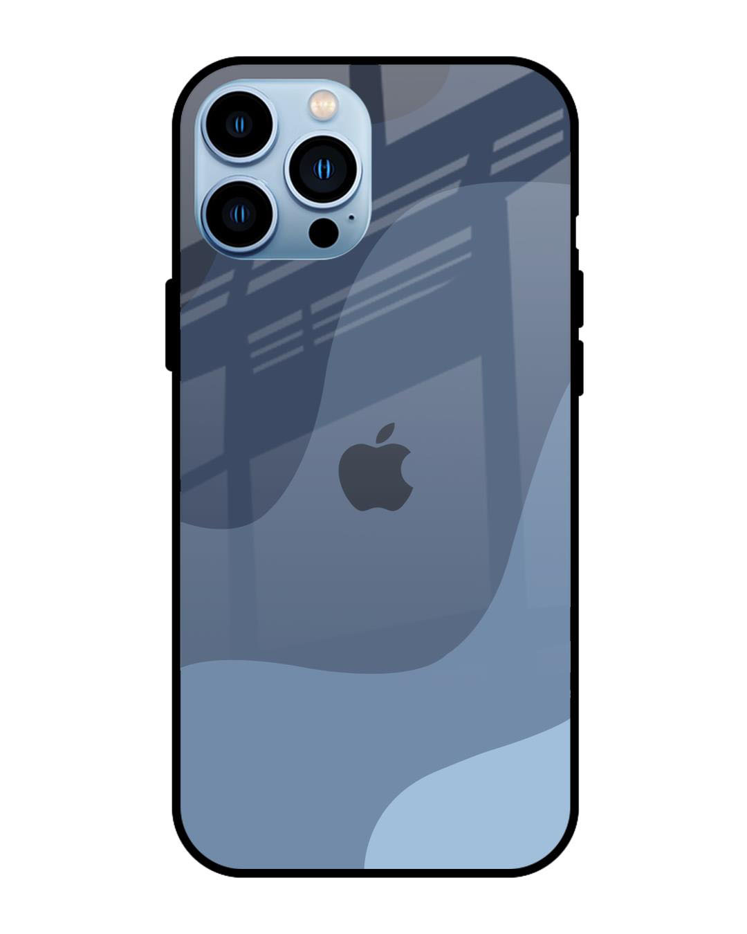 Buy Navy Blue Ombre Premium Glass Case for Apple iPhone 13 Pro Max ...