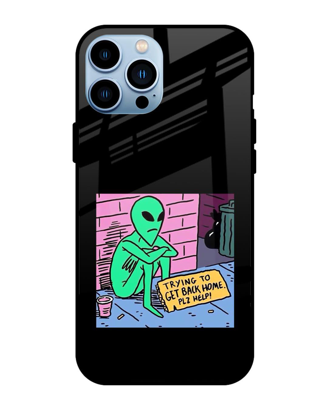 Buy Needy Alien Premium Glass Case for Apple iPhone 13 Pro Max (Shock ...