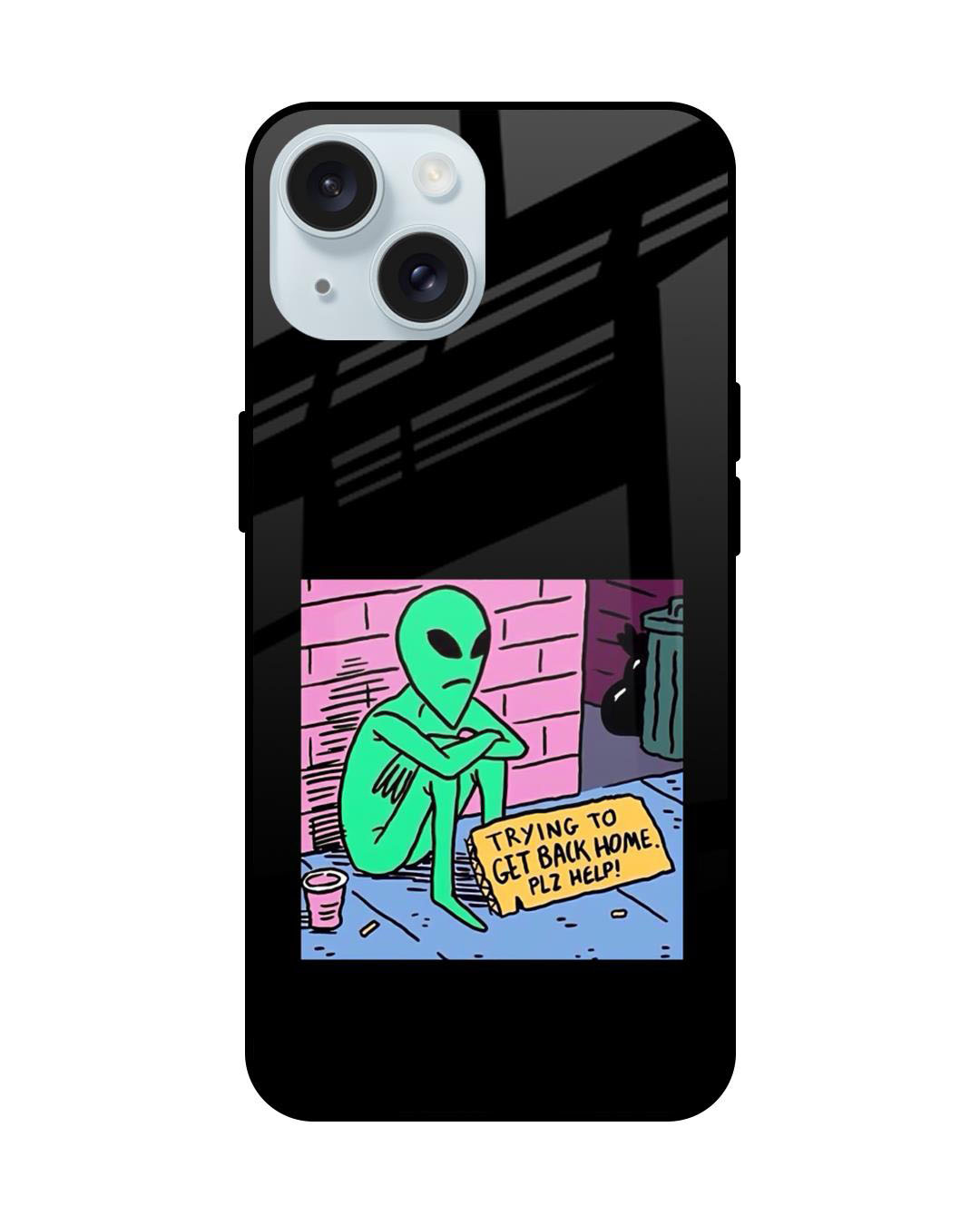 Buy Needy Alien Premium Glass Case for Apple iPhone 15 (Shock Proof ...