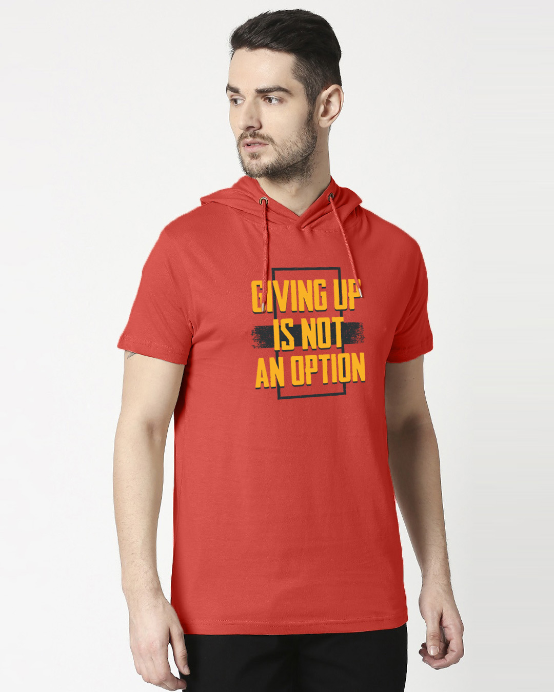 Buy Not an Option Half Sleeve Hoodie T-shirt Online at Bewakoof