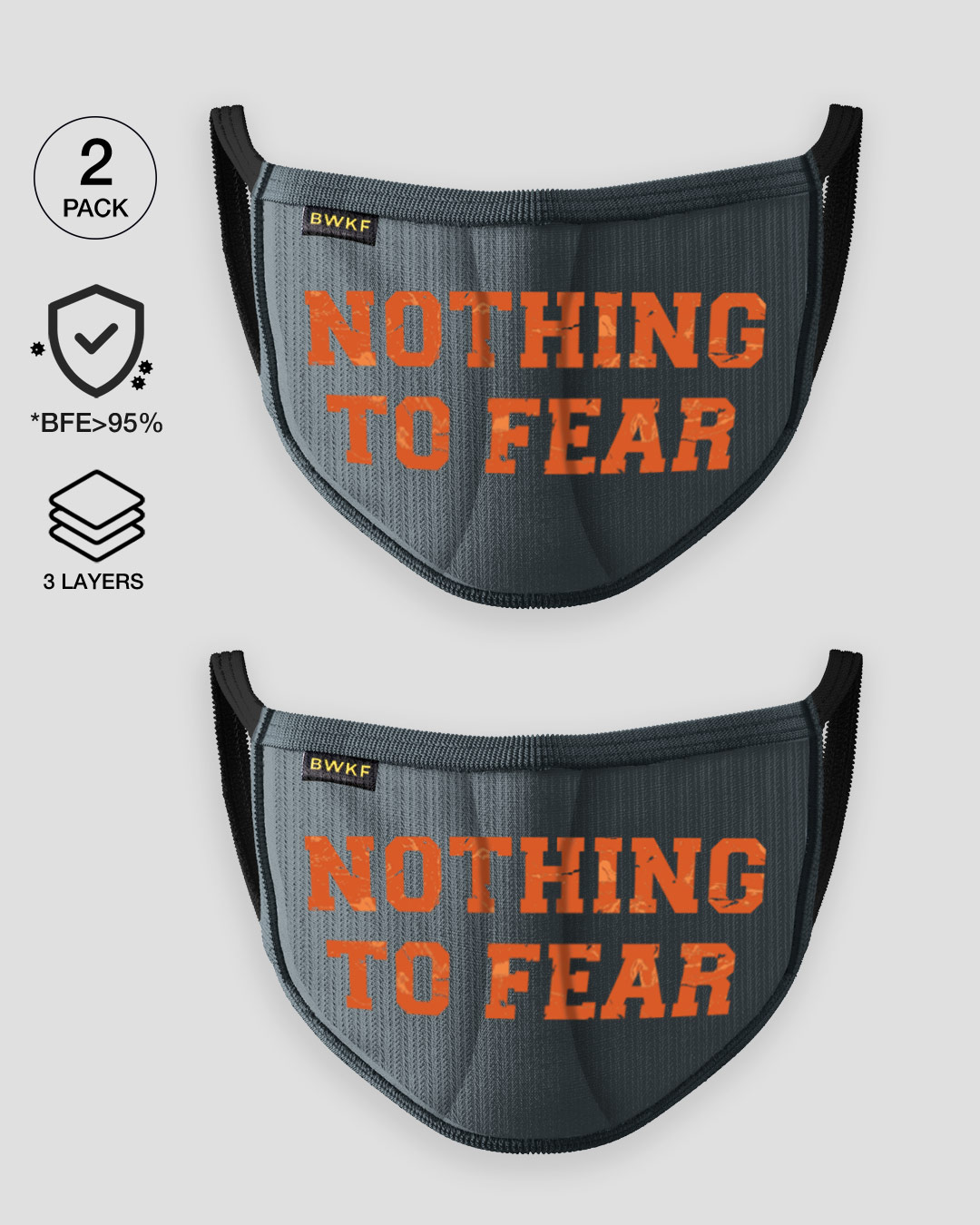 Buy Nothing to Fear Everyday Printed Fasion Mask 2.0 Single Online in ...