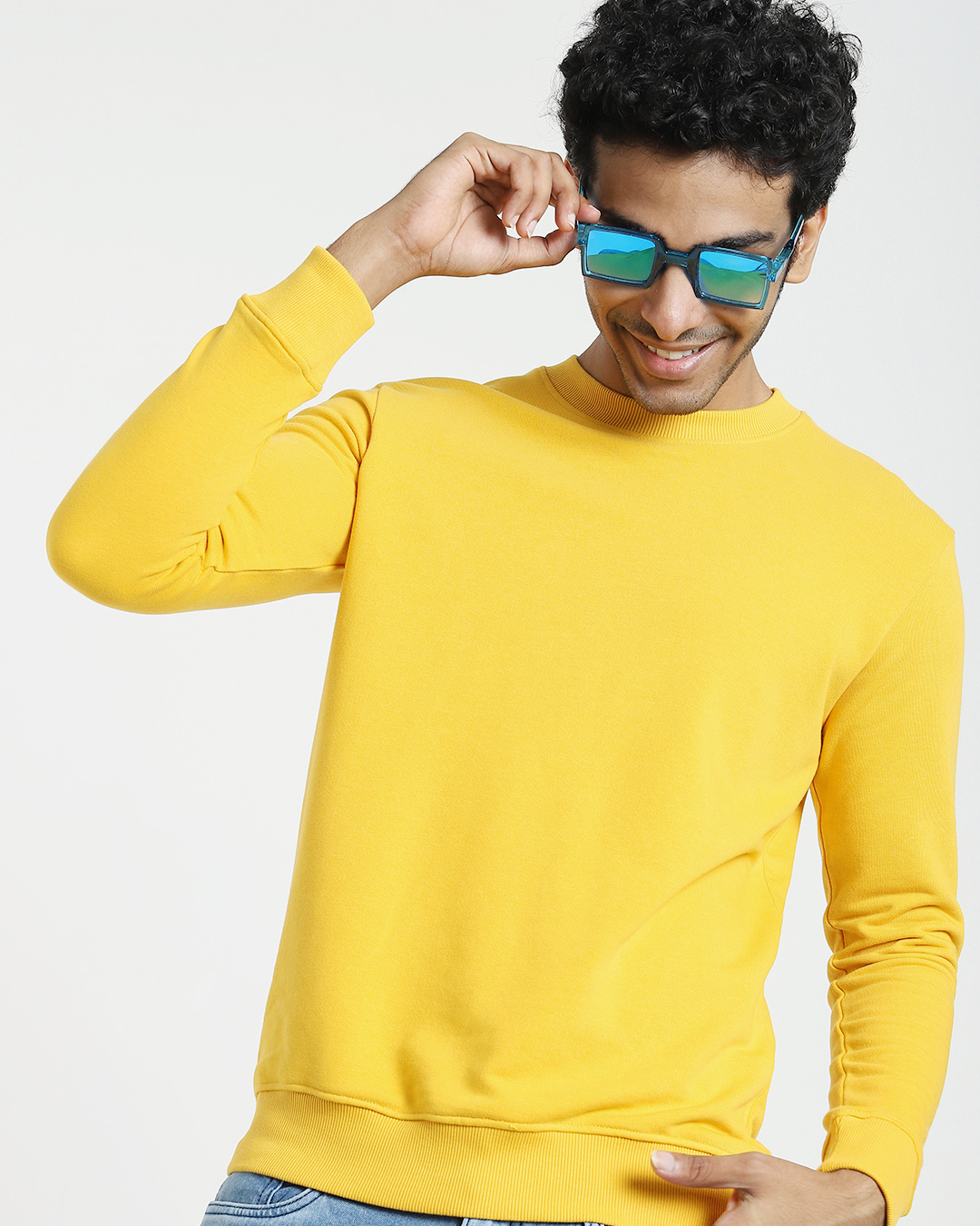 Buy Men's Old Gold Yellow Sweatshirt Online at Bewakoof