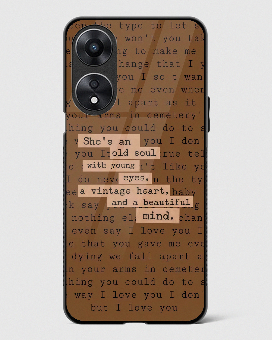 Buy Old Soul Aesthetic Premium Glass Case for Oppo A78 5G Online in ...