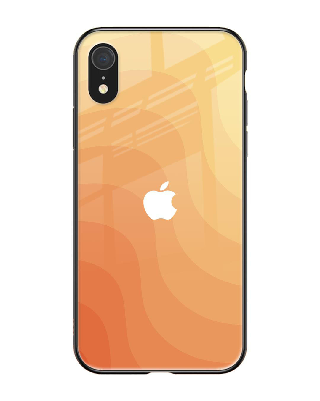 Buy Orange Curve Pattern Premium Glass Case for Apple iPhone XR (Shock ...