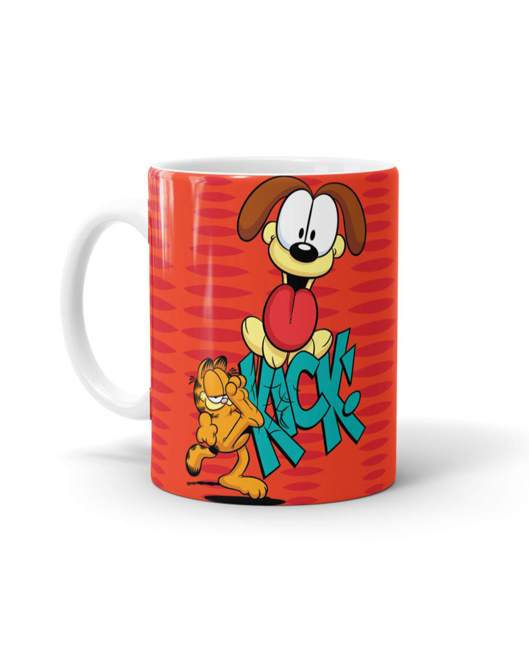 Buy Orange Kick to Odie Printed Ceramic Coffee Mug (320 ml) Online in ...
