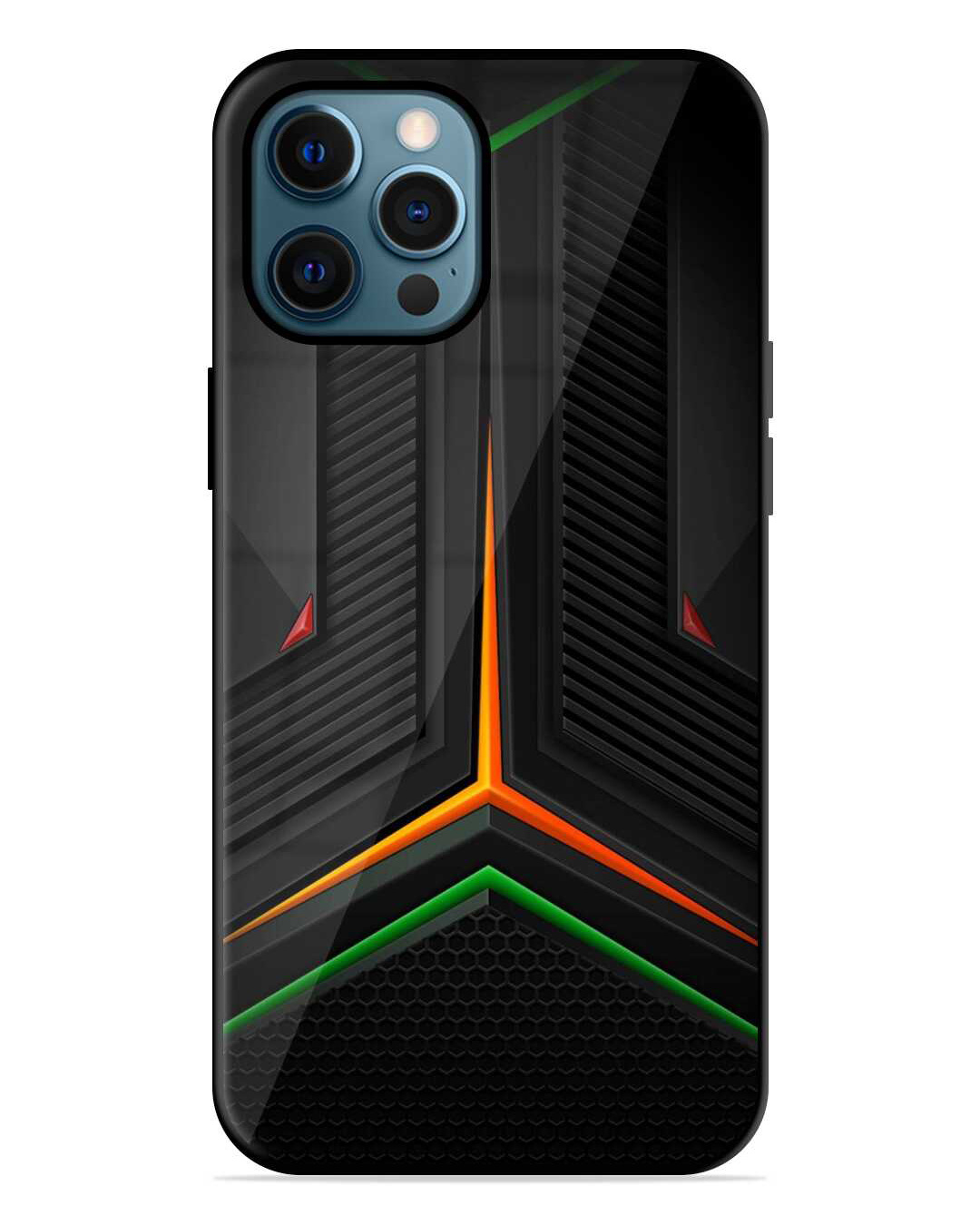 Buy Orange Triangle Light Premium Prined Glass Covers for Apple Iphone ...