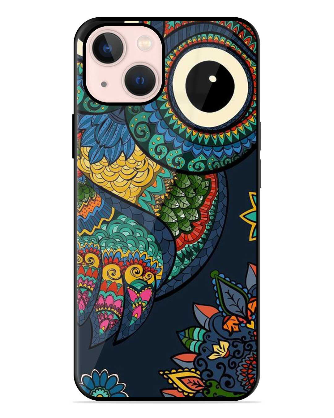 Buy Owl Vector Art Premium Glass Case for Apple Iphone 13 Mini (Shock ...
