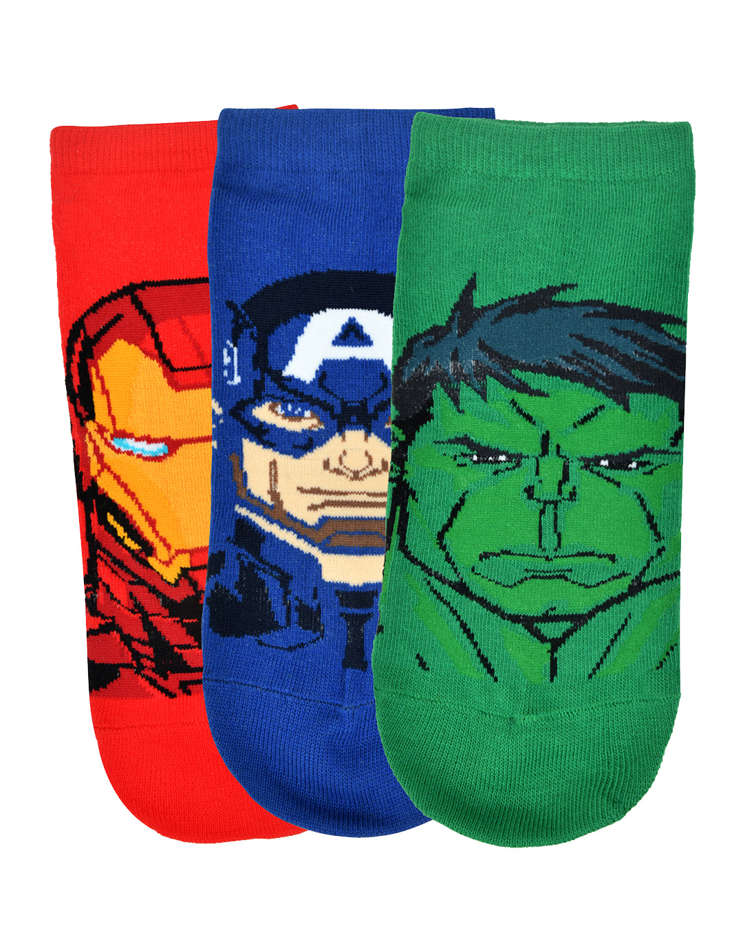 Buy Pack Of 3 Men's Multicolor Marvel & Avengers Printed Socks Online ...
