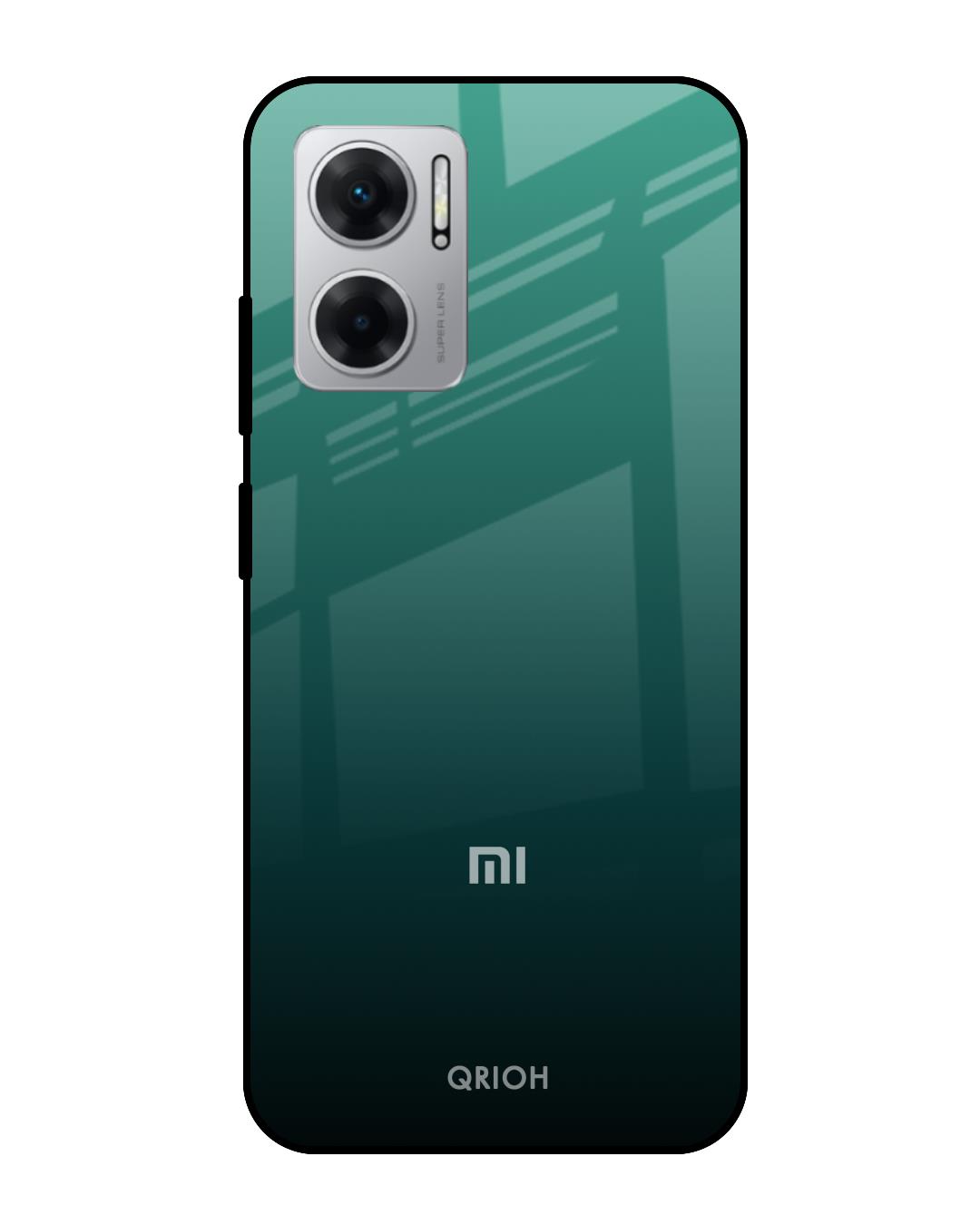 Buy Palm Green Premium Glass Case for Redmi 11 Prime 5G (Shock Proof ...