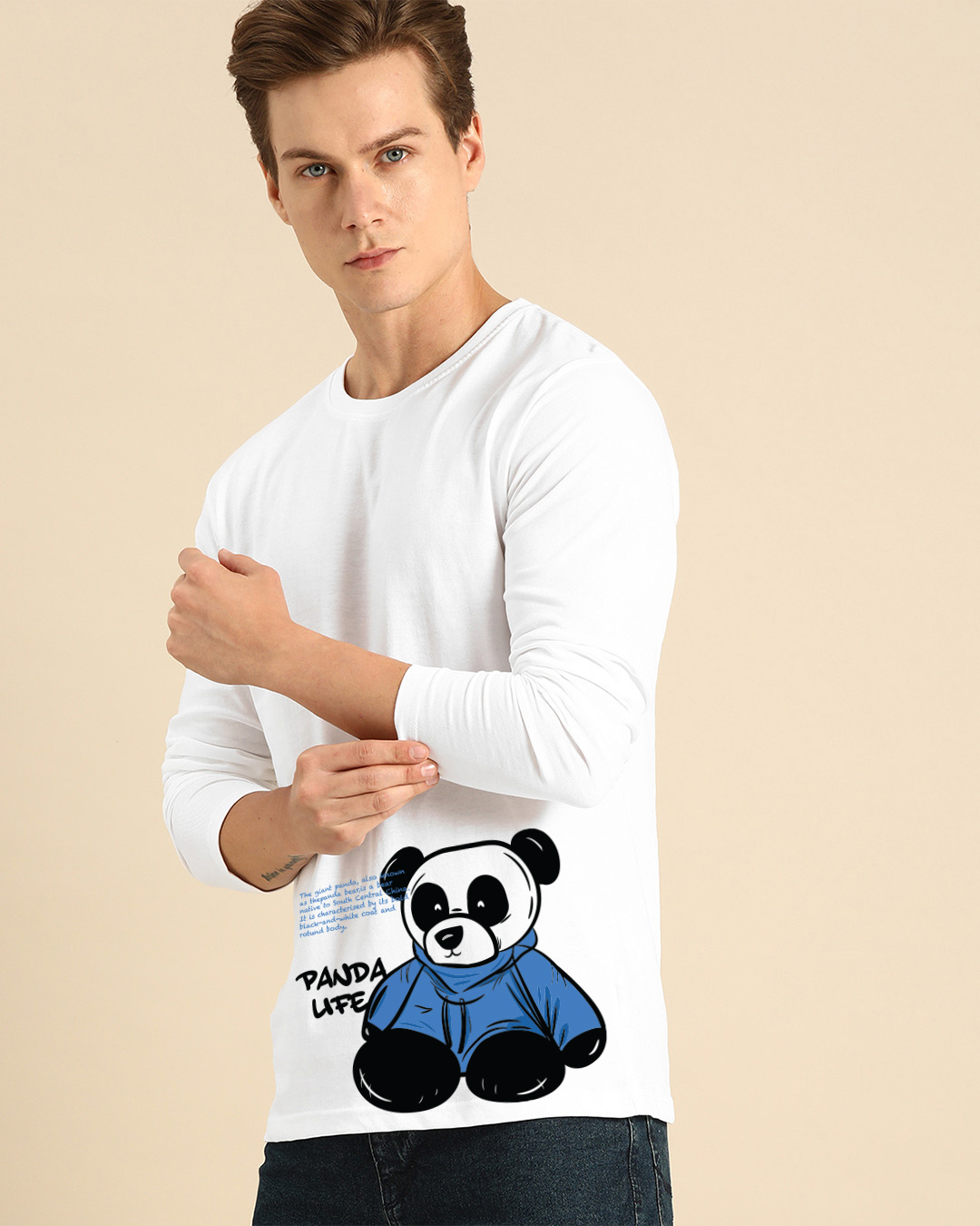 Buy Panda Life Full Sleeve T-shirt Online at Bewakoof