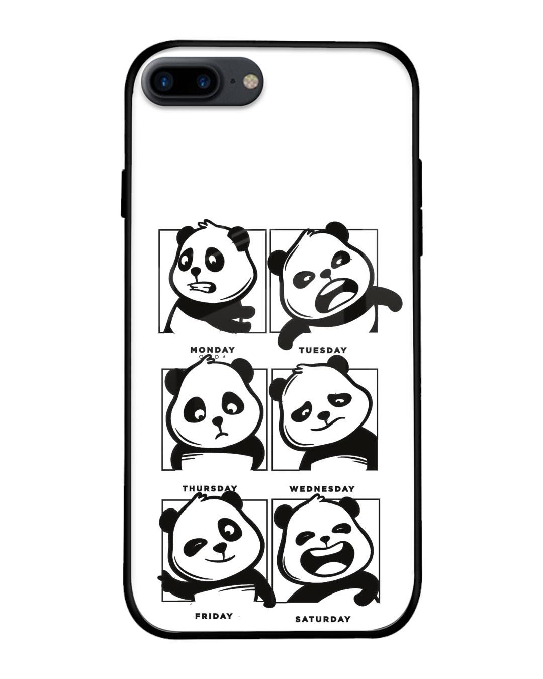 Buy Panda Mood Premium Glass Cover for Apple iPhone 8 Plus Online in ...