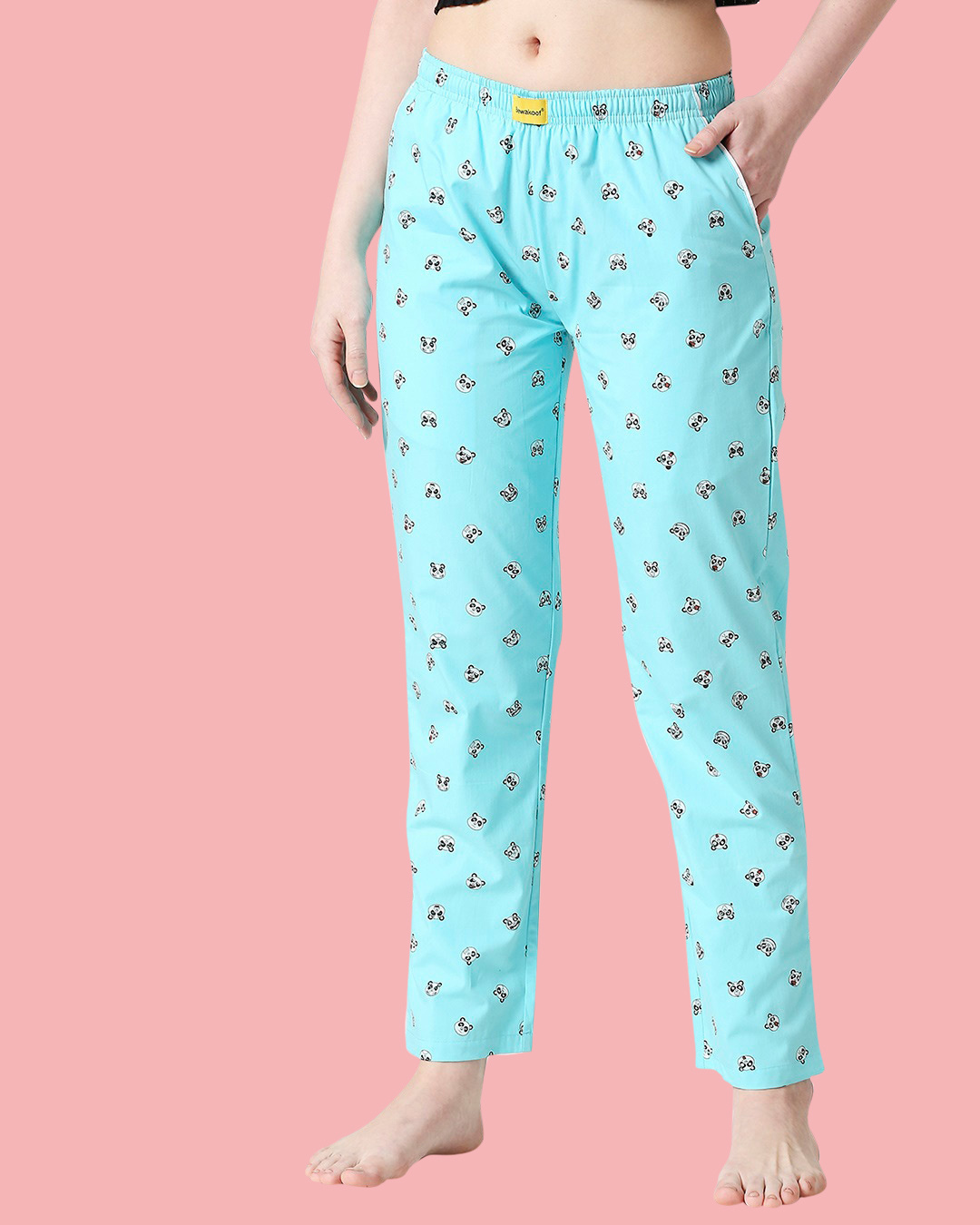 Buy Women's Green Panda All Over Printed Pyjamas Online in India at ...
