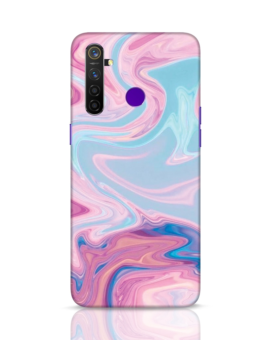 Buy Pink Marble Texture Designer Hard Cover for Realme 5 Pro Online in ...