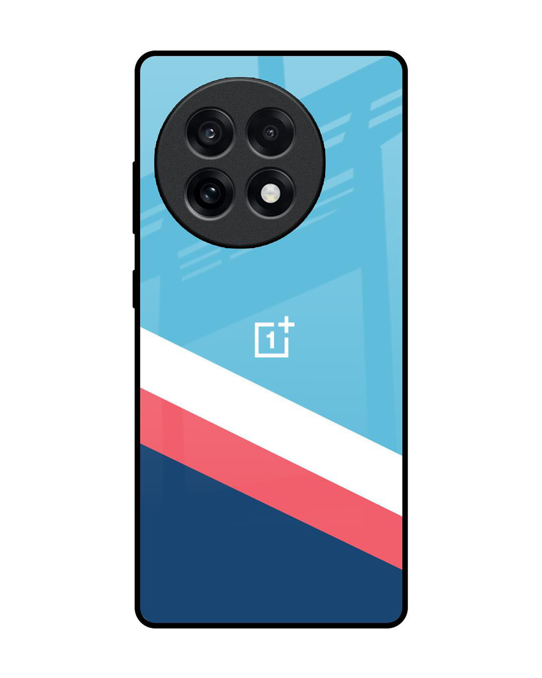 Buy Pink & White Stripes Premium Glass Cover for OnePlus 13R 5G(Shock ...