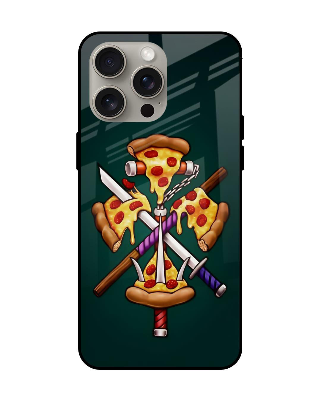 Buy Pizza Lover Premium Glass Case for Apple iPhone 15 Pro Max (Shock ...
