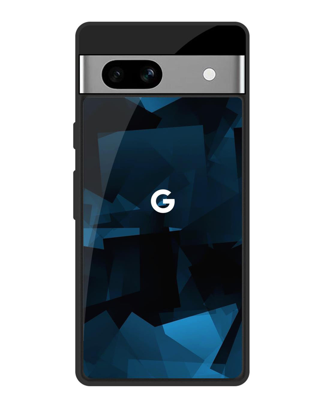 Buy Polygonal Blue Box Premium Glass Case For Google Pixel 7A(Shock ...