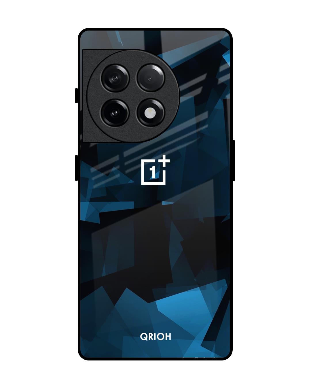 Buy Polygonal Blue Box Premium Glass Case for OnePlus 11R 5G (Shock ...