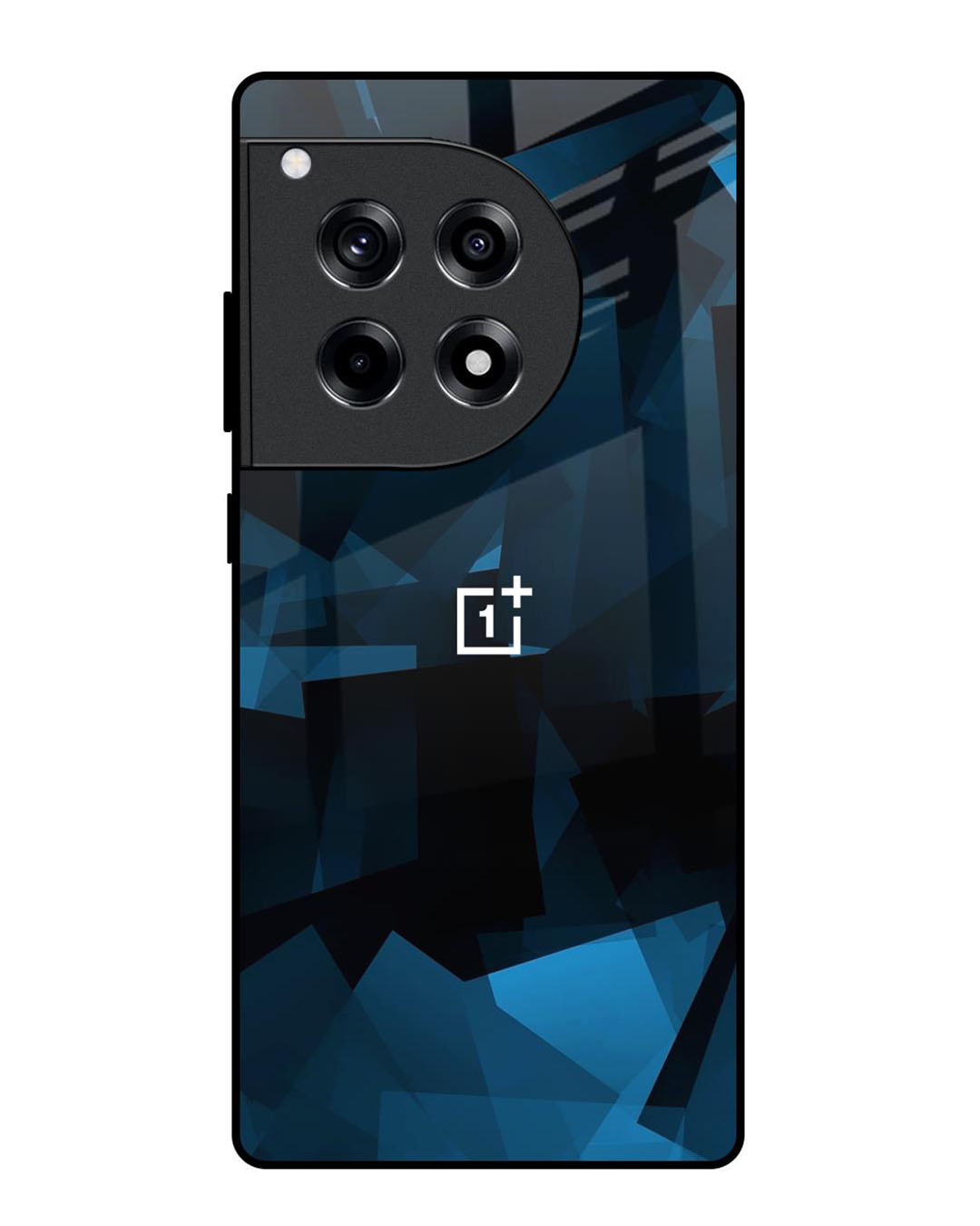 Buy Polygonal Blue Box Premium Glass Case For OnePlus 12R 5G(Shock ...