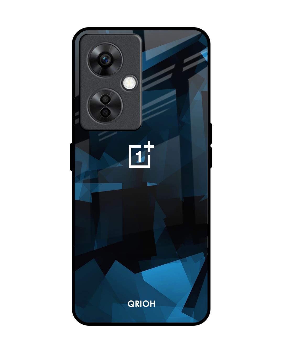 Buy Polygonal Blue Box Premium Glass Case for OnePlus Nord CE 3 Lite 5G ...