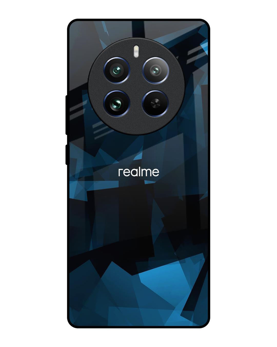 Buy Polygonal Blue Box Premium Glass Case For Realme 12 Pro 5G(Shock ...