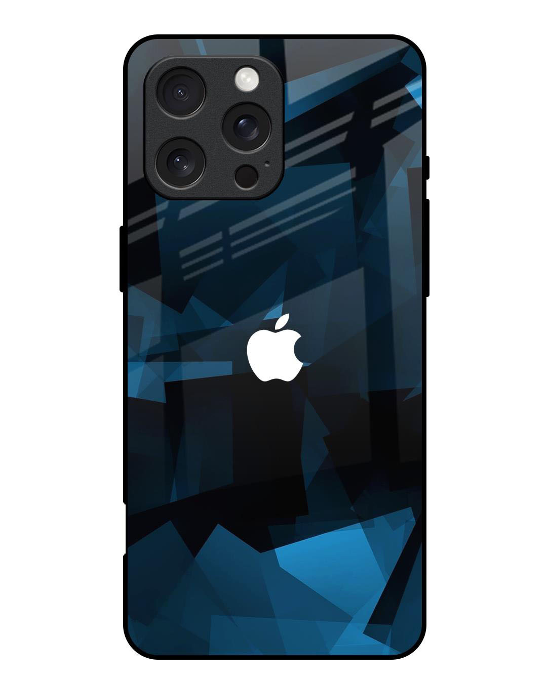 Buy Polygonal Blue Box Premium Glass Cover for Apple iPhone 16 Pro Max ...