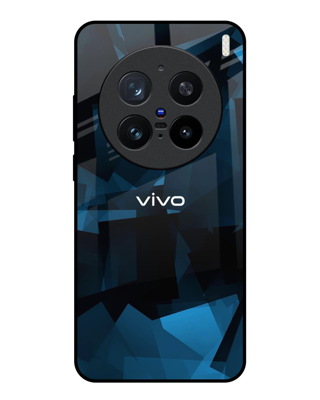 Buy Polygonal Blue Box Premium Glass Cover for Vivo X200 Pro 5G(Shock ...