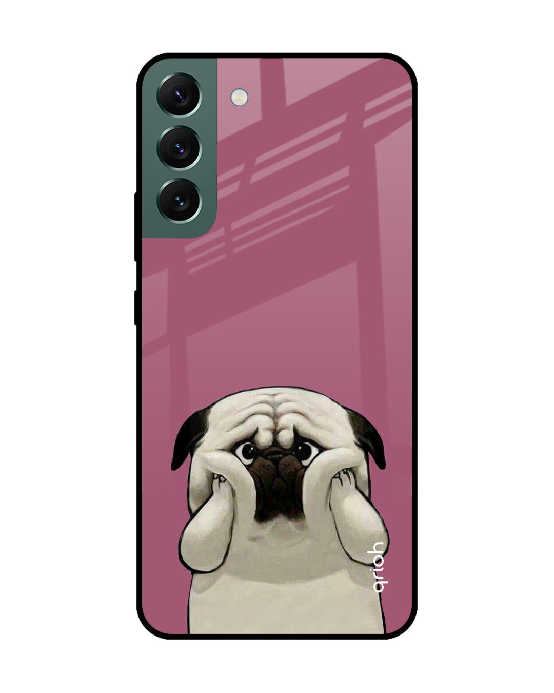Buy Pug Face Printed Premium Glass Cover For S22 Plus 5G(Impact ...
