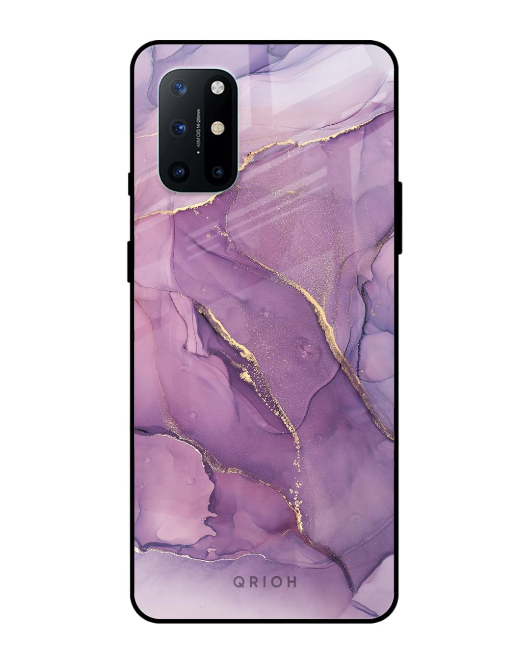 Buy Purple Gold Marble Premium Glass Case for OnePlus 8T (Shock Proof ...