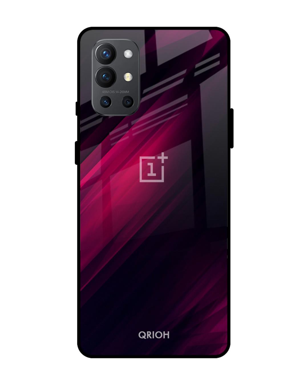 Buy Black-Red Oneplus 9R Razor Premium Glass Case (Gorilla Glass ...