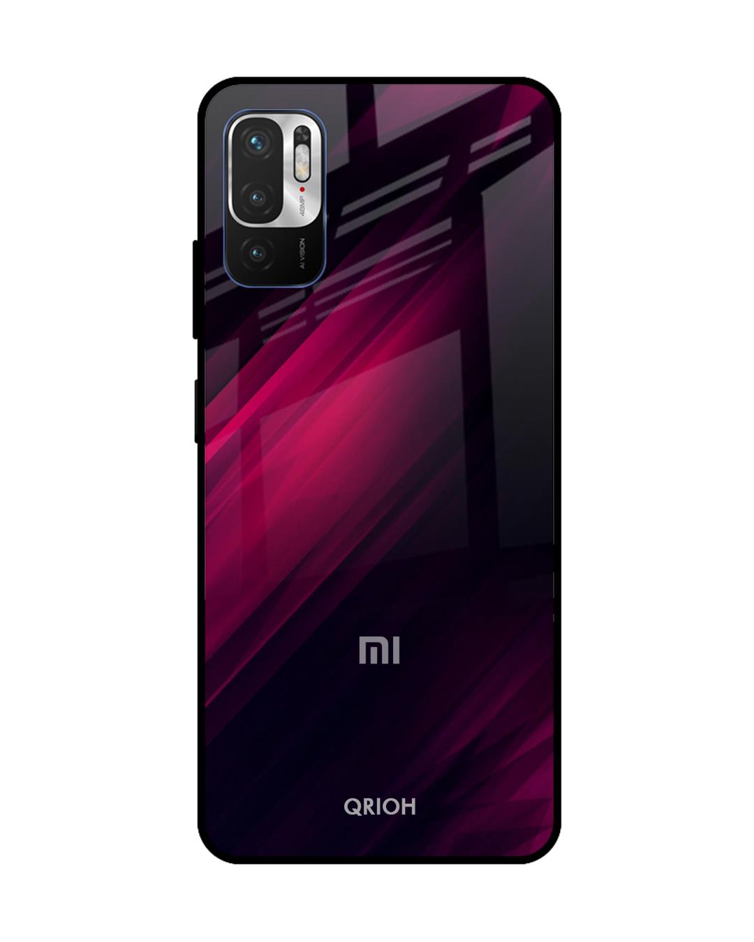 Buy Qrioh Razor Black Glass Case for Redmi Note 10T 5G Online in India ...