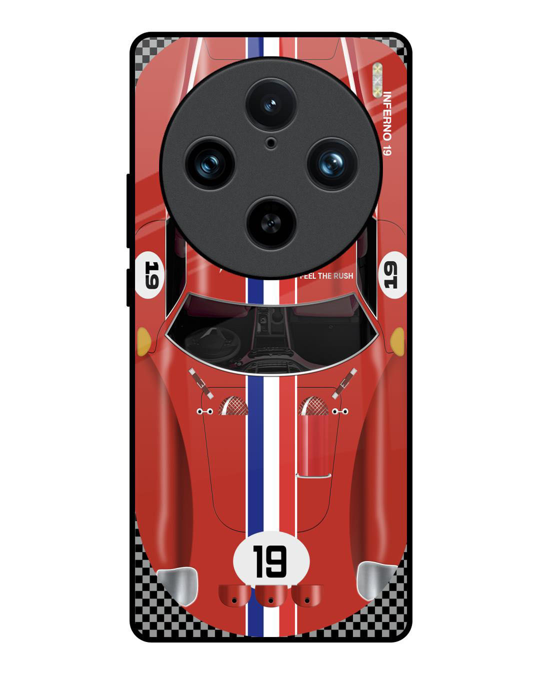 Buy Racing Vintage Premium Glass Cover for Vivo X100 Pro 5G(Shock Proof ...