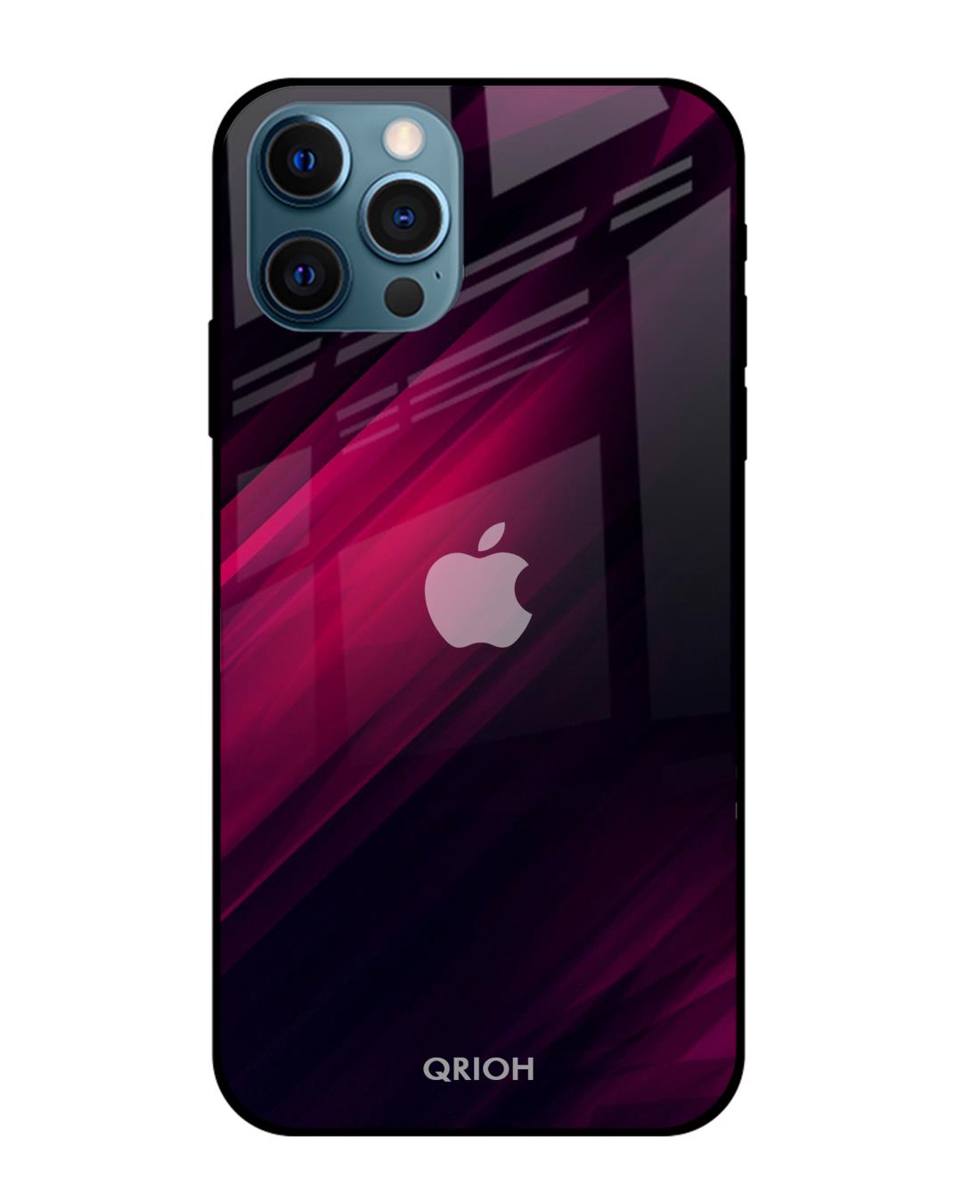 Buy Qrioh iPhone 12 Pro Razor Black Glass Case Online in India at Bewakoof
