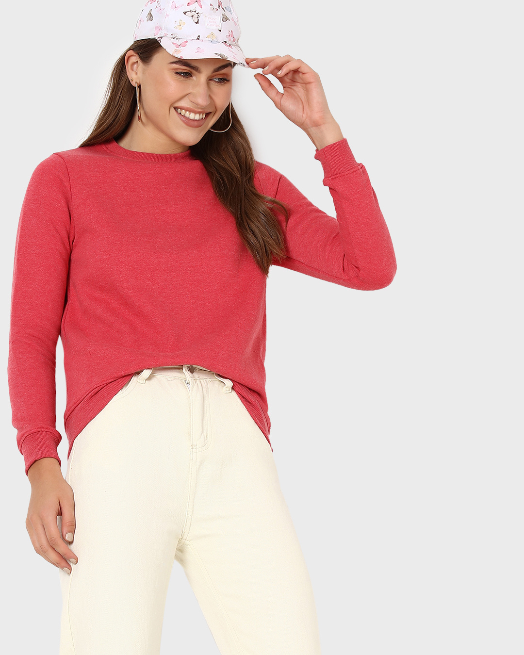 Buy Women's Red Melange Sweater Online at Bewakoof