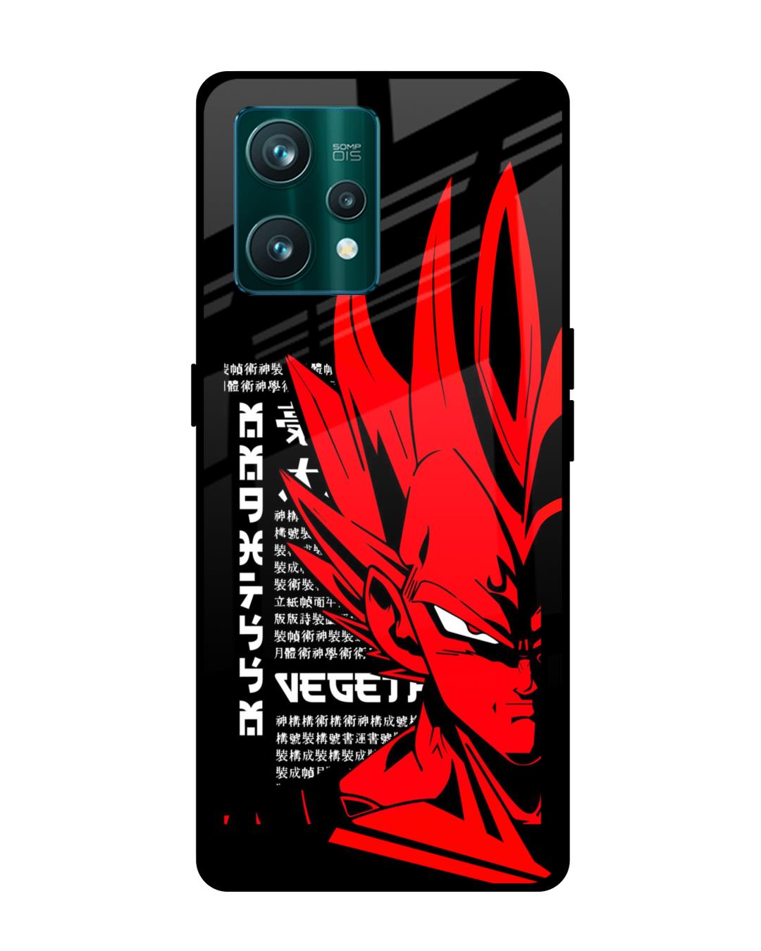 Buy Red Vegeta Premium Glass Case for Realme 9 Pro 5G (Shock Proof ...