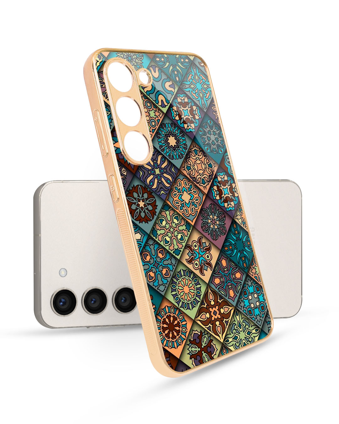 Buy Retro Art Copper Metallic Gold Premium Glass Case for Samsung ...