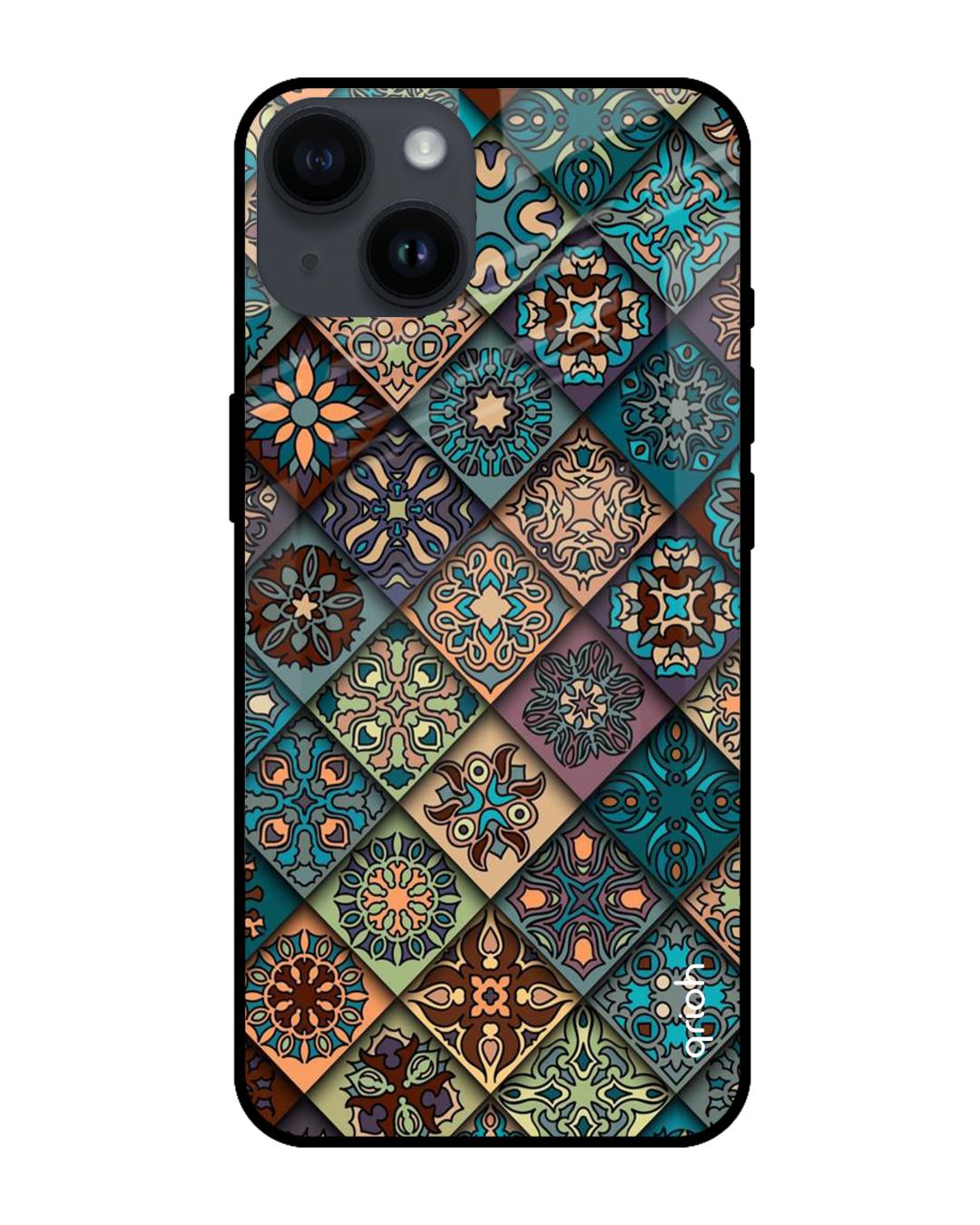 Buy Retro Art Printed Premium Glass Cover for Apple iPhone 14 ...