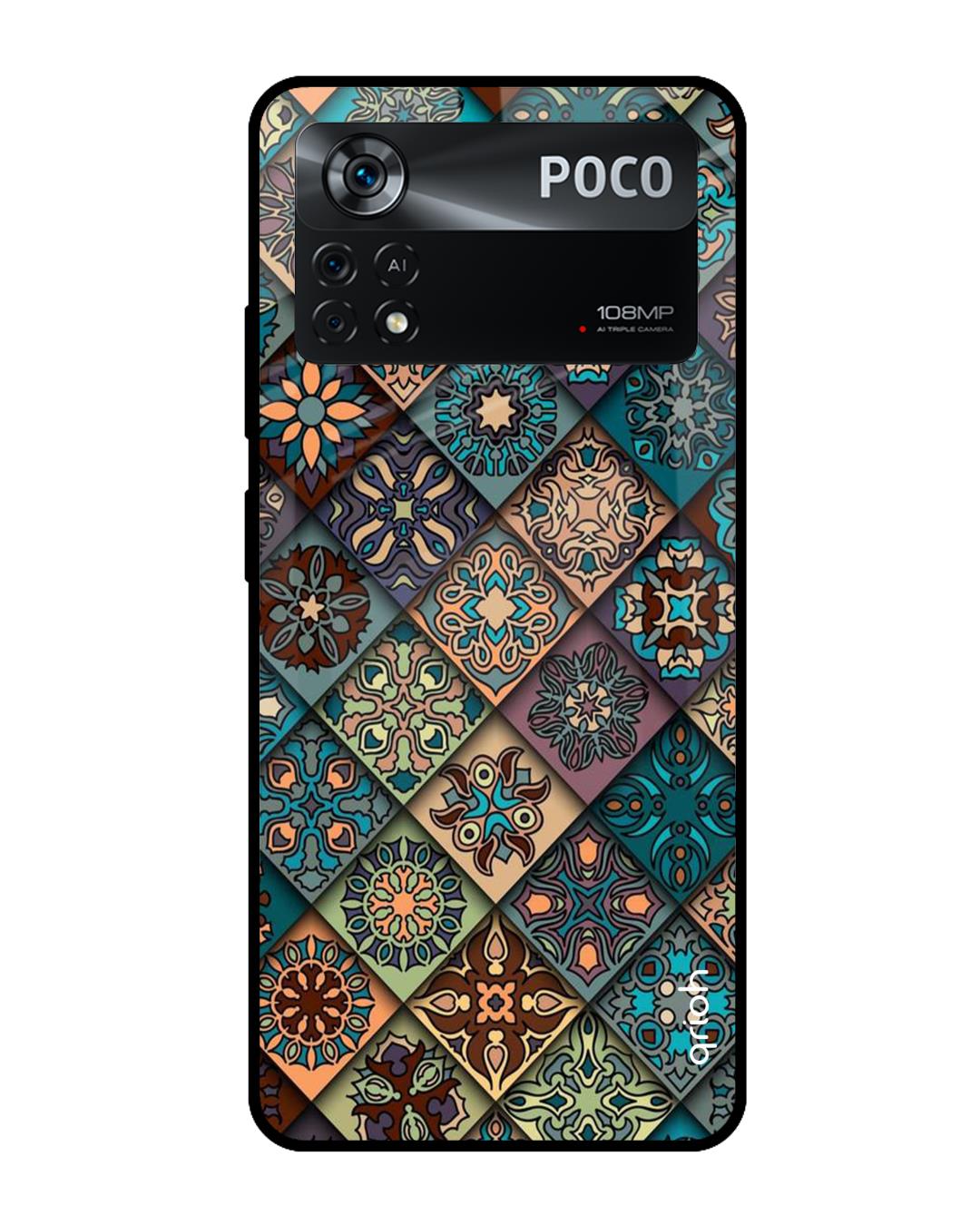 Buy Retro Art Printed Premium Glass Cover for Poco X4 Pro 5G ...