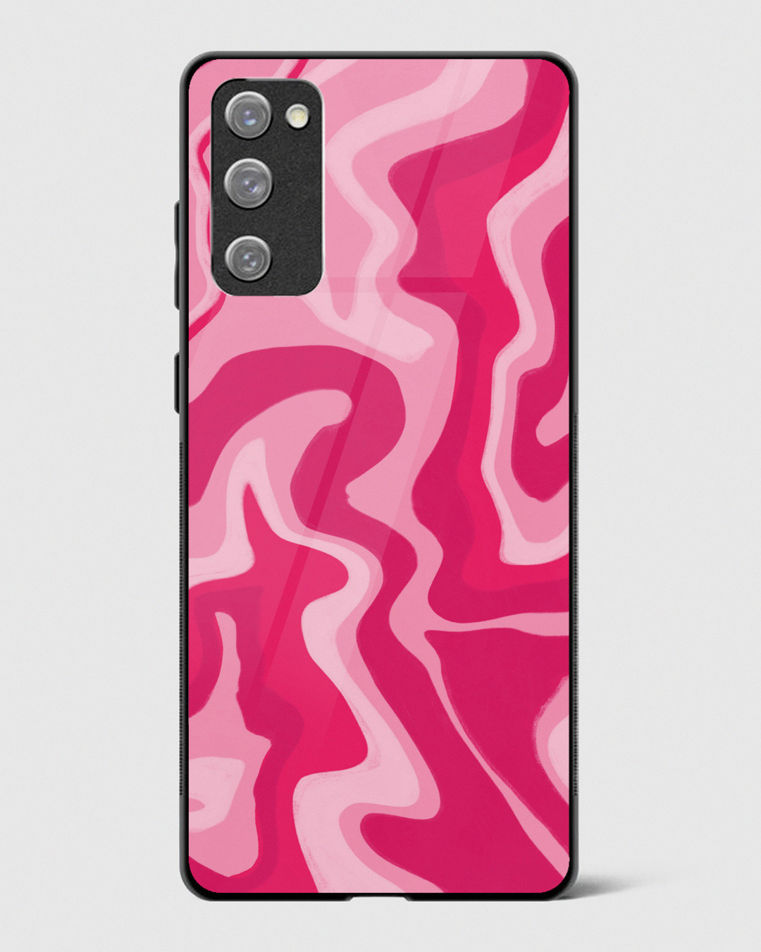 Buy Retro Liquid Swirl Pink Premium Glass Case for Samsung Galaxy S20 FE Online in India at Bewakoof