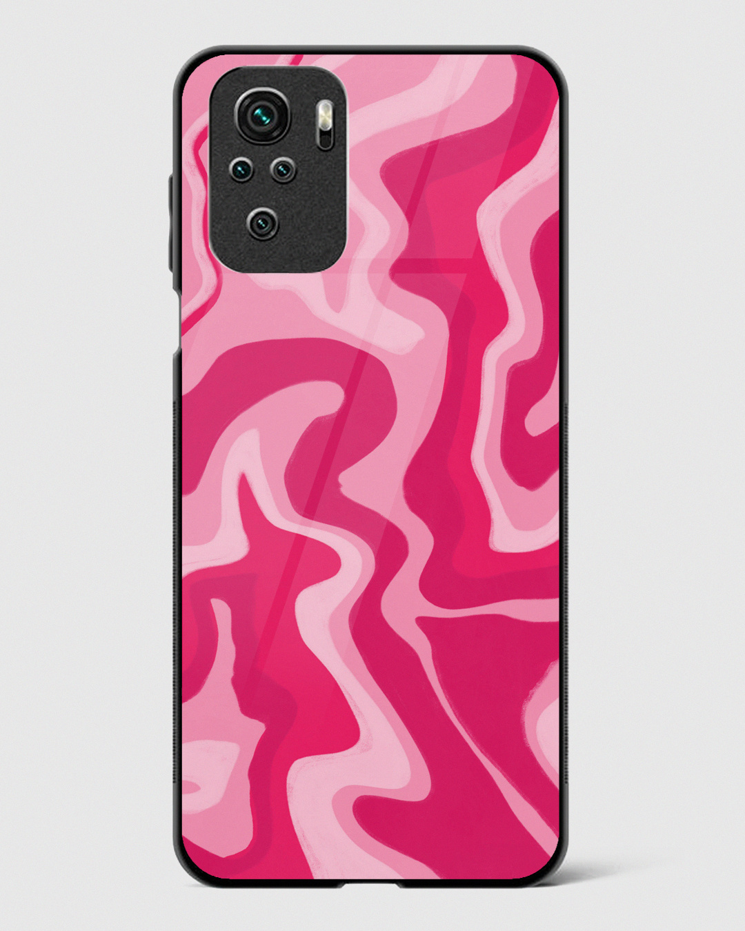 Buy Retro Liquid Swirl Pink Premium Glass Case for Xiaomi Redmi Note 10 ...