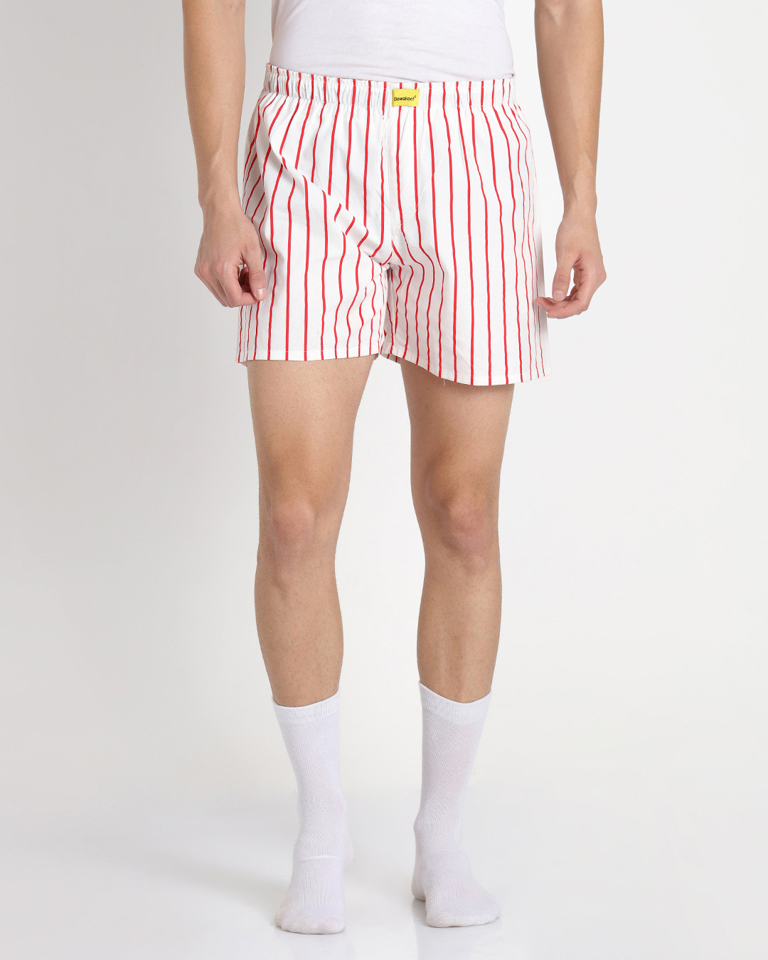 Buy Men's Retro Red Stripe Boxers Online at Bewakoof