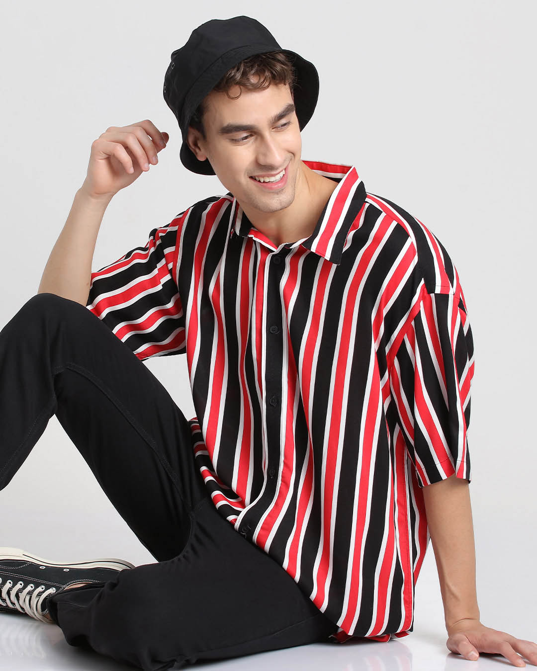 Buy Retro Red Stripe Shirt Online at Bewakoof