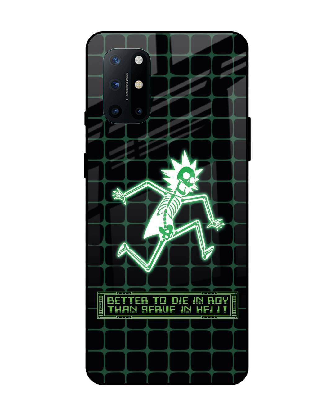 Buy Rick Skeleton Premium Glass Cover for OnePlus 8T Online in India at ...