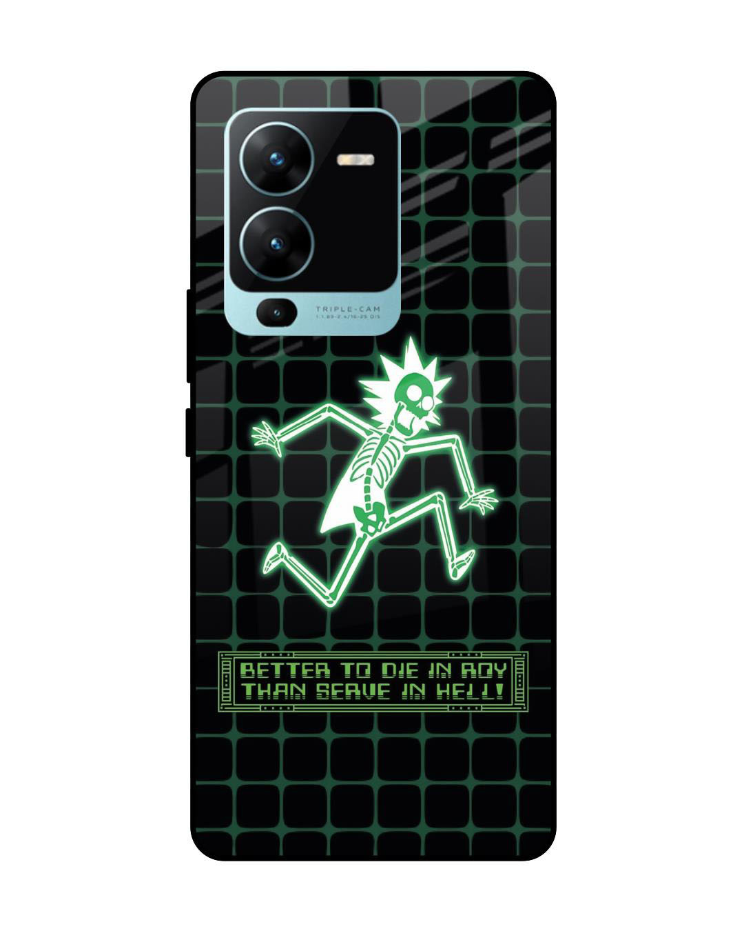 Buy Rick Skeleton Premium Glass Cover for Vivo V25 Pro Online in India ...