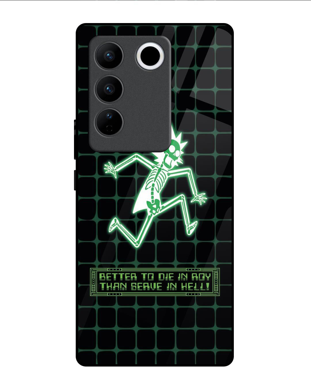 Buy Rick Skeleton Premium Glass Cover for Vivo V27 5G Online in India ...