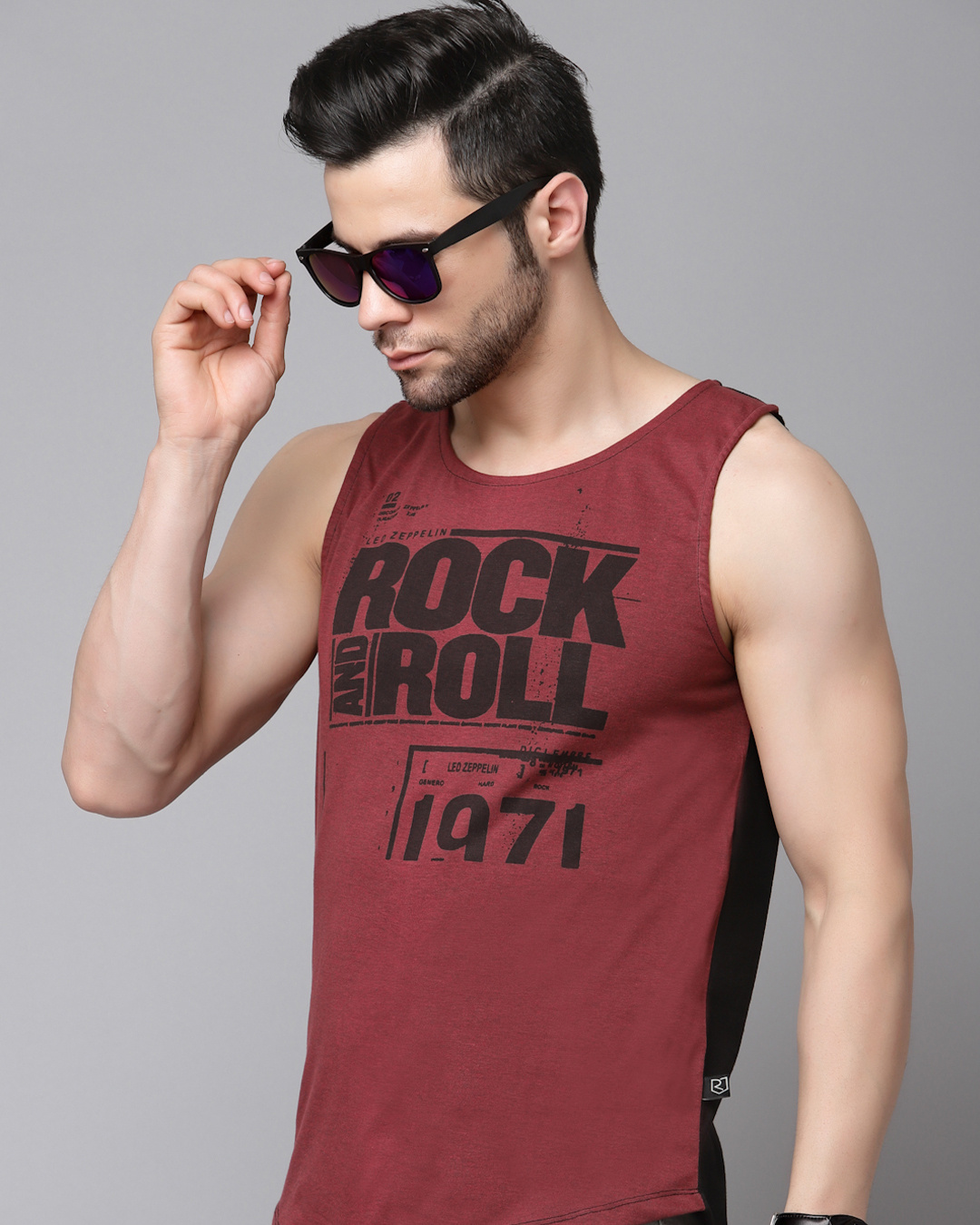 Buy Men's Maroon Typographic Slim Fit Vest Online at Bewakoof