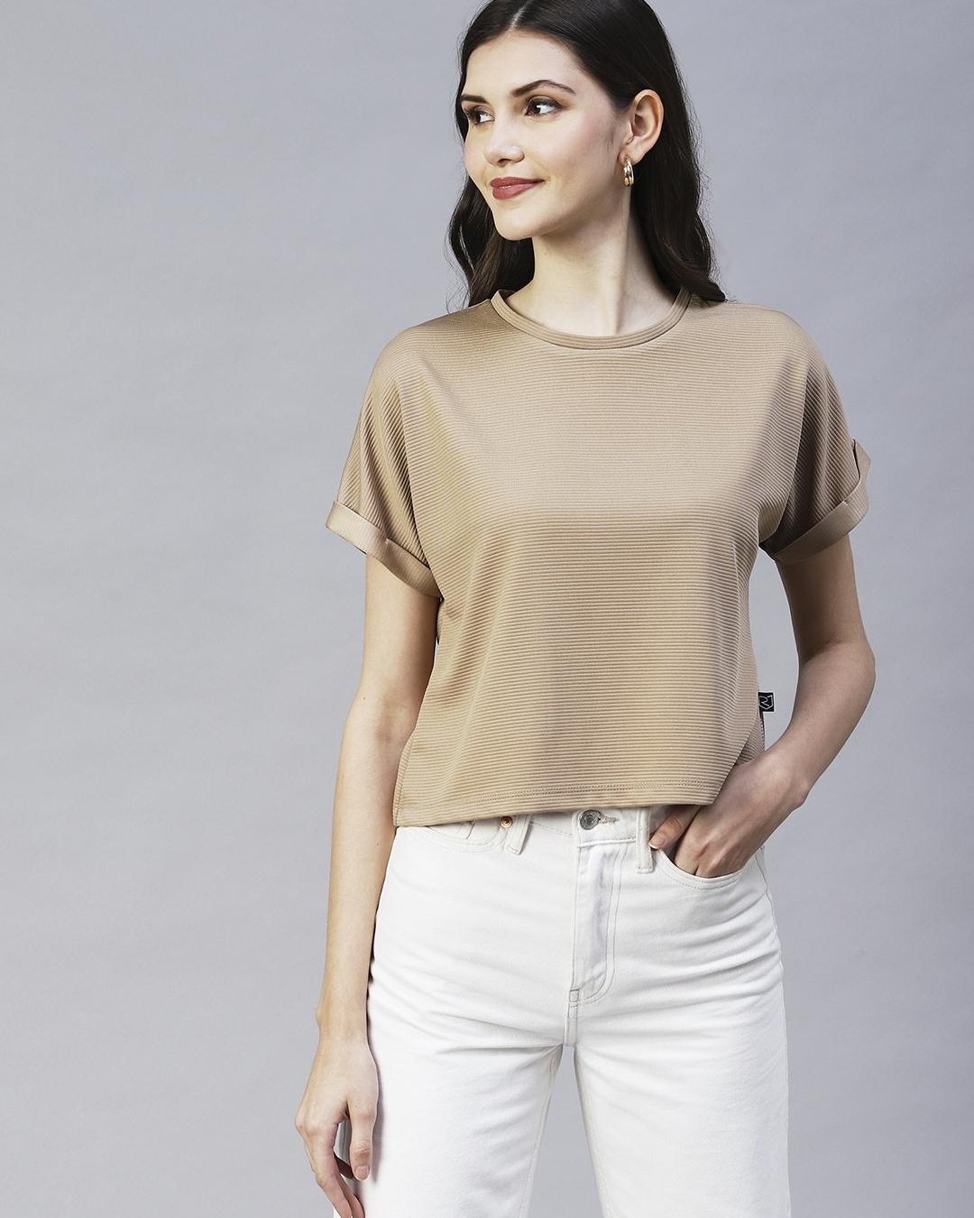 Buy Rigo Women's Beige Slim Fit Top Online at Bewakoof