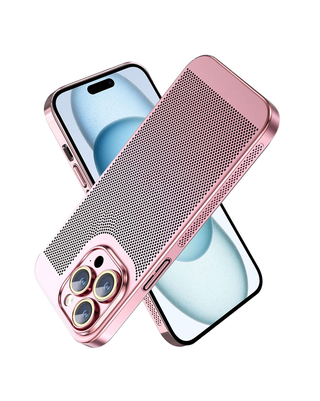 Buy Rose Gold Camera Protection Case for Apple iPhone 15 Pro Online in ...