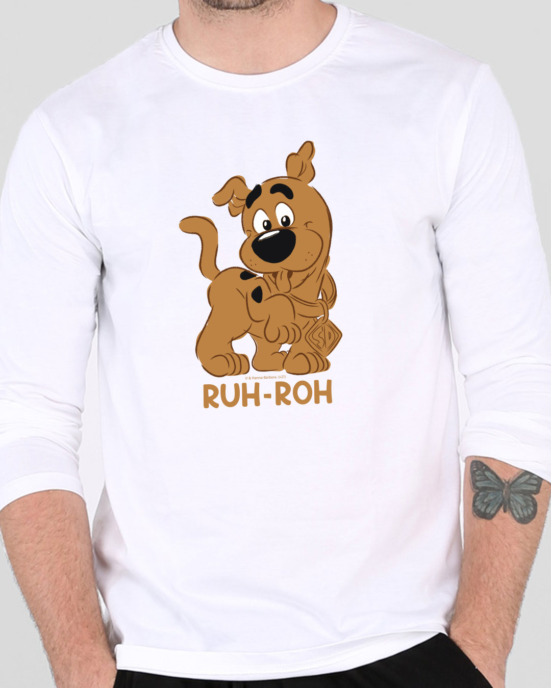 Buy Ruh Roh Scoob Full Sleeve T-Shirt White (SDL) Online at Bewakoof