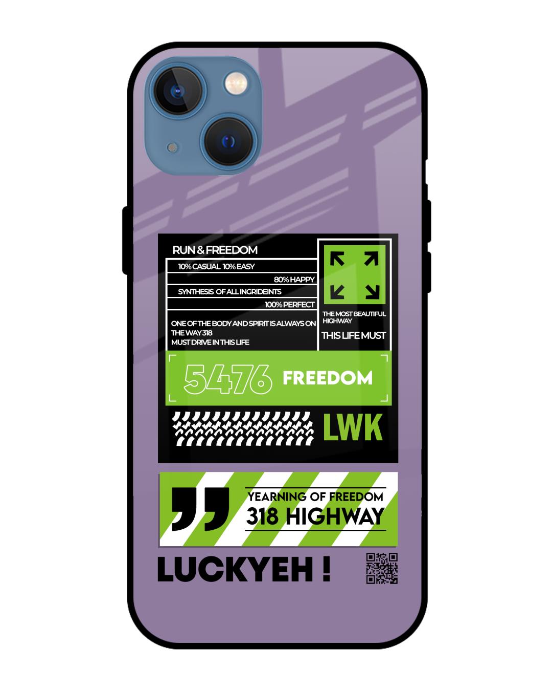 Buy Run & Freedom Premium Glass Case for Apple iPhone 13 (Shock Proof ...