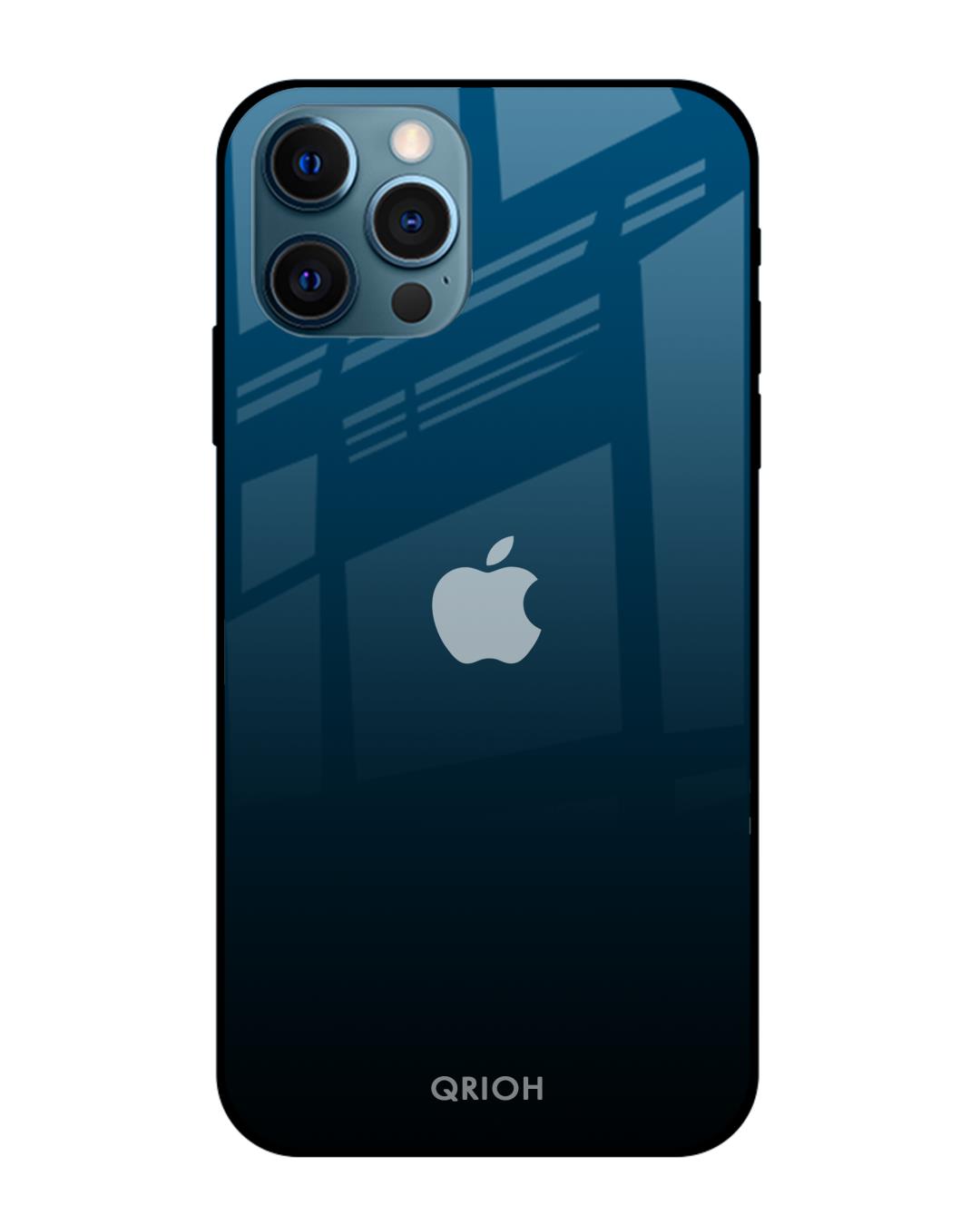 Buy Sailor Blue Premium Glass Cover For iPhone 12 Pro Max (Impact ...